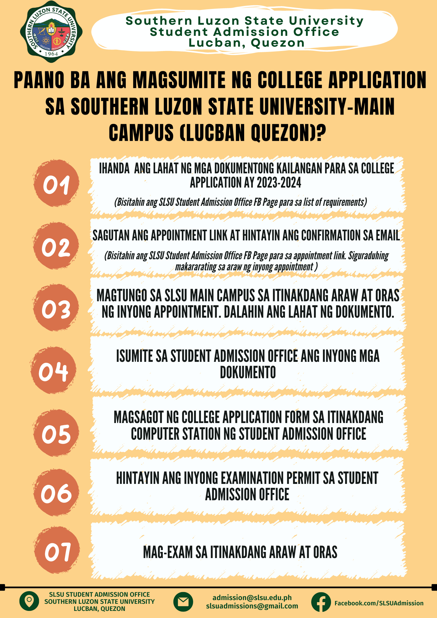 Enrollment Procedure | Southern Luzon State University