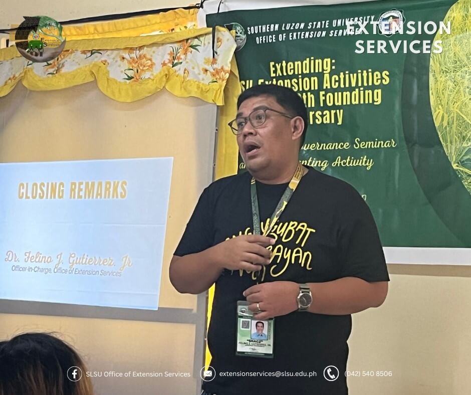 SLSU OES Conducts Successful Environmental Governance Seminar and Tree ...