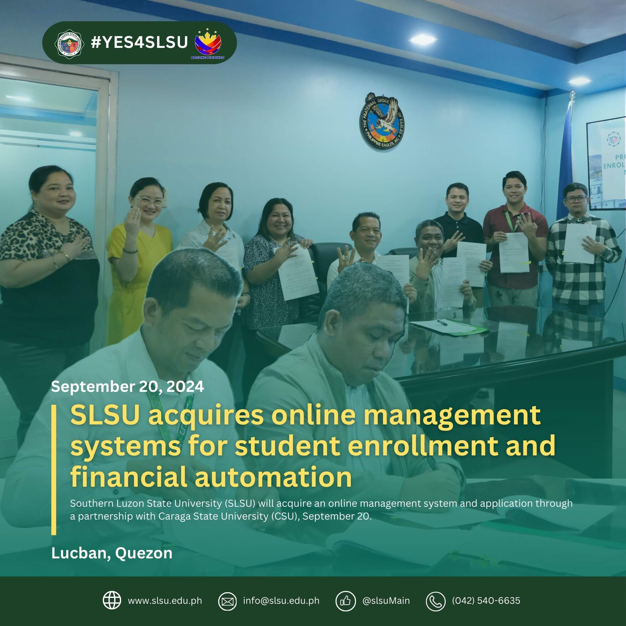 SLSU acquires online management systems for student enrollment and ...