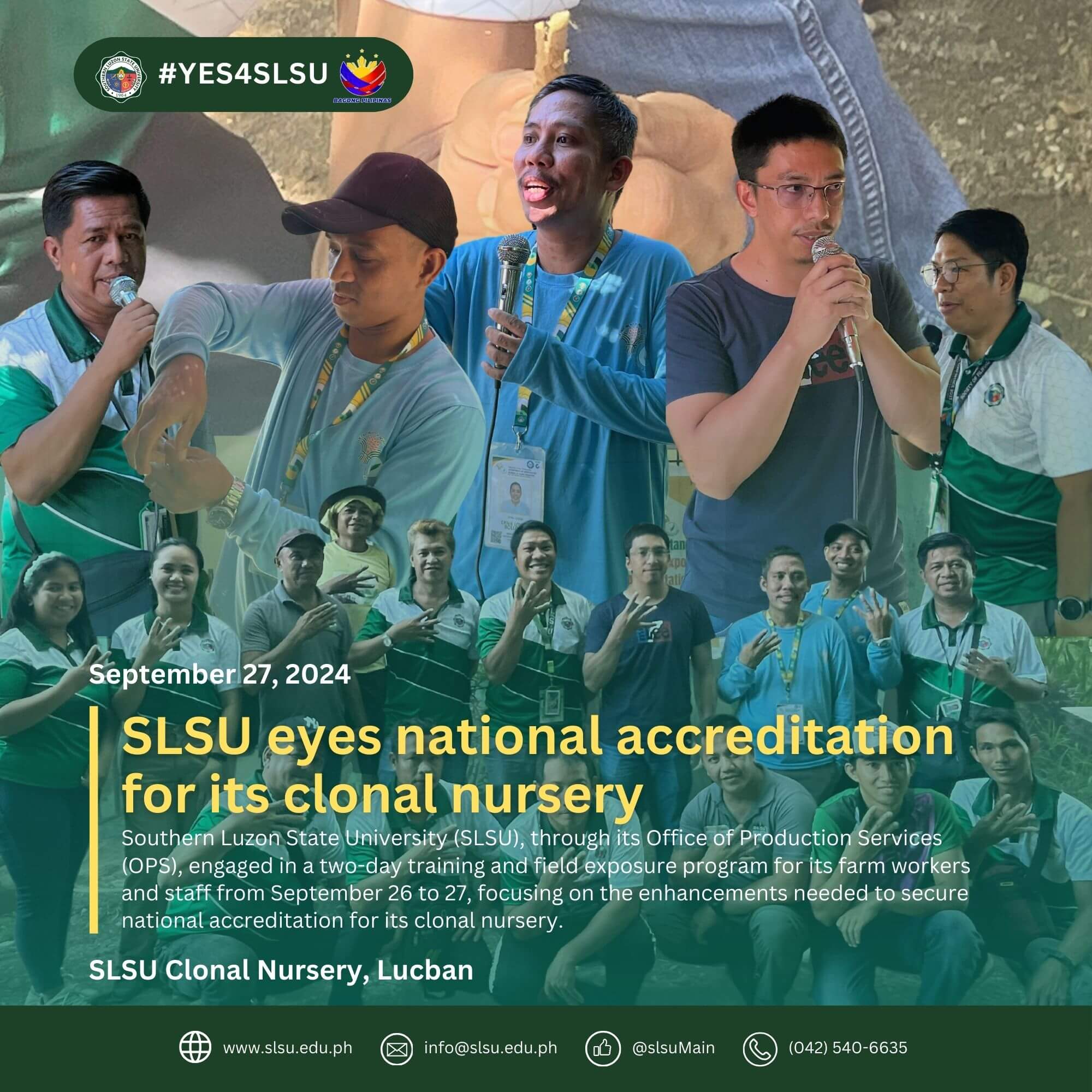 SLSU eyes national accreditation for its clonal nursery | Southern ...