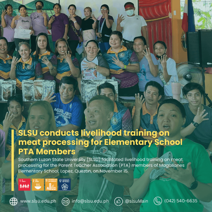 SLSU conducts livelihood training on meat processing for Elementary ...