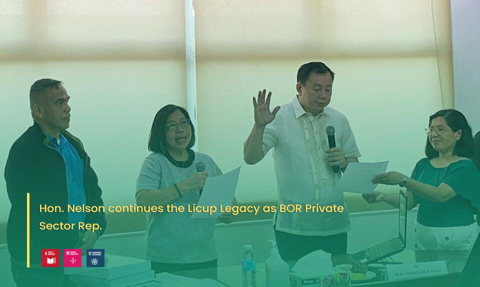 Hon. Nelson continues the Licup Legacy as BOR Private Sector Rep ...