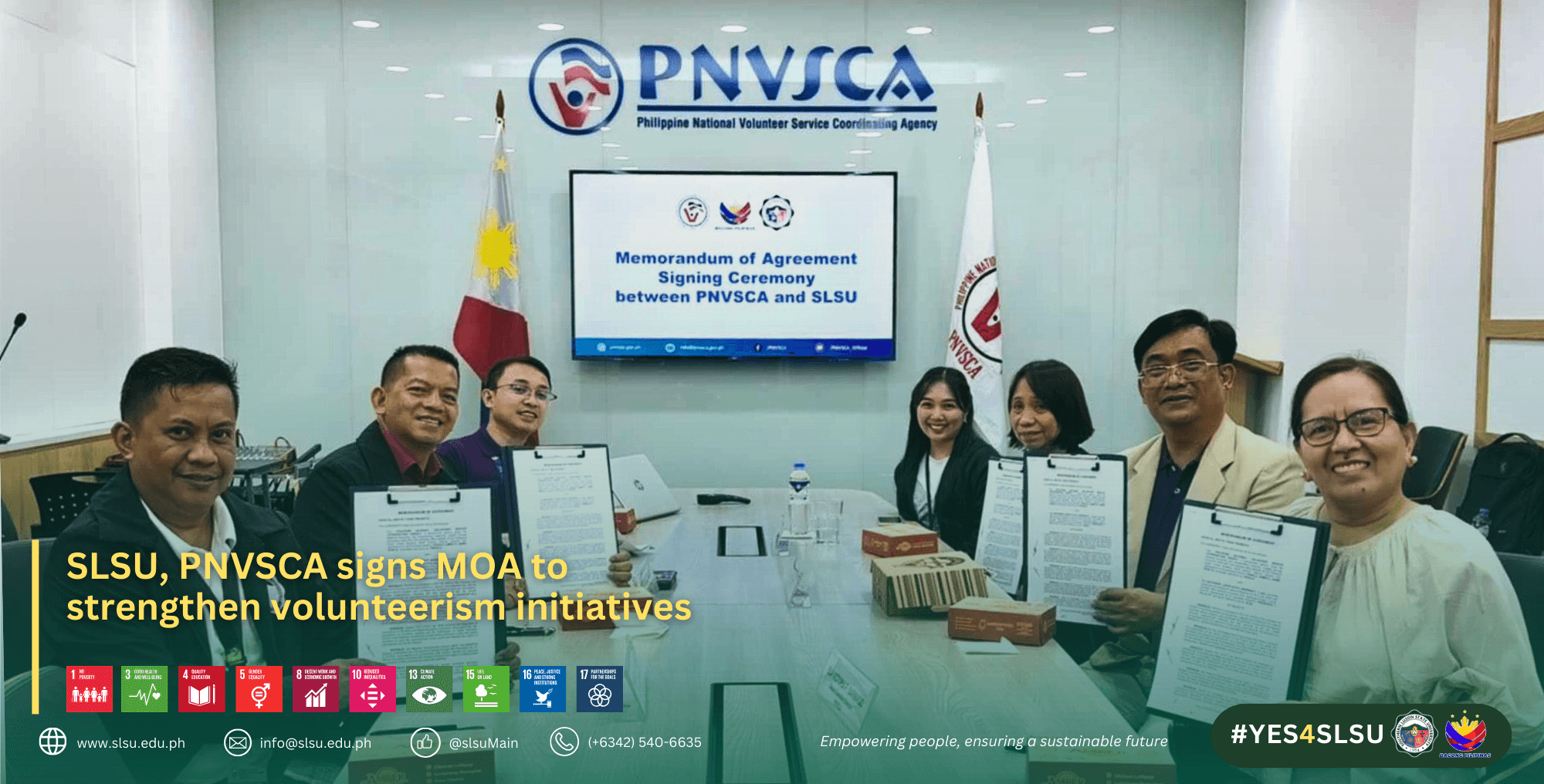 SLSU, PNVSCA signs MOA to strengthen volunteerism initiatives ...