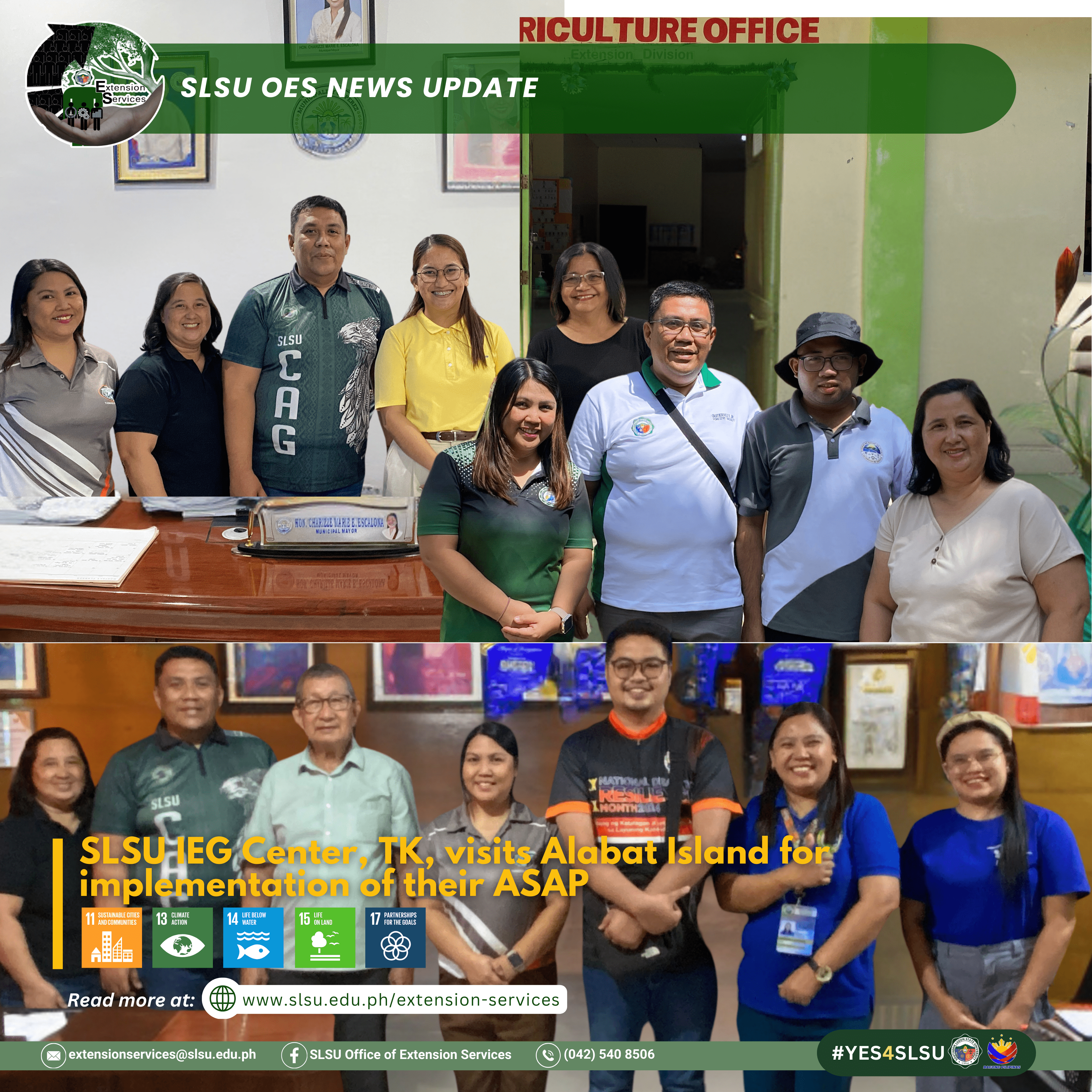 SLSU IEG Center and Tanggol Kalikasan, Inc. (TK) visit Alabat Island ...