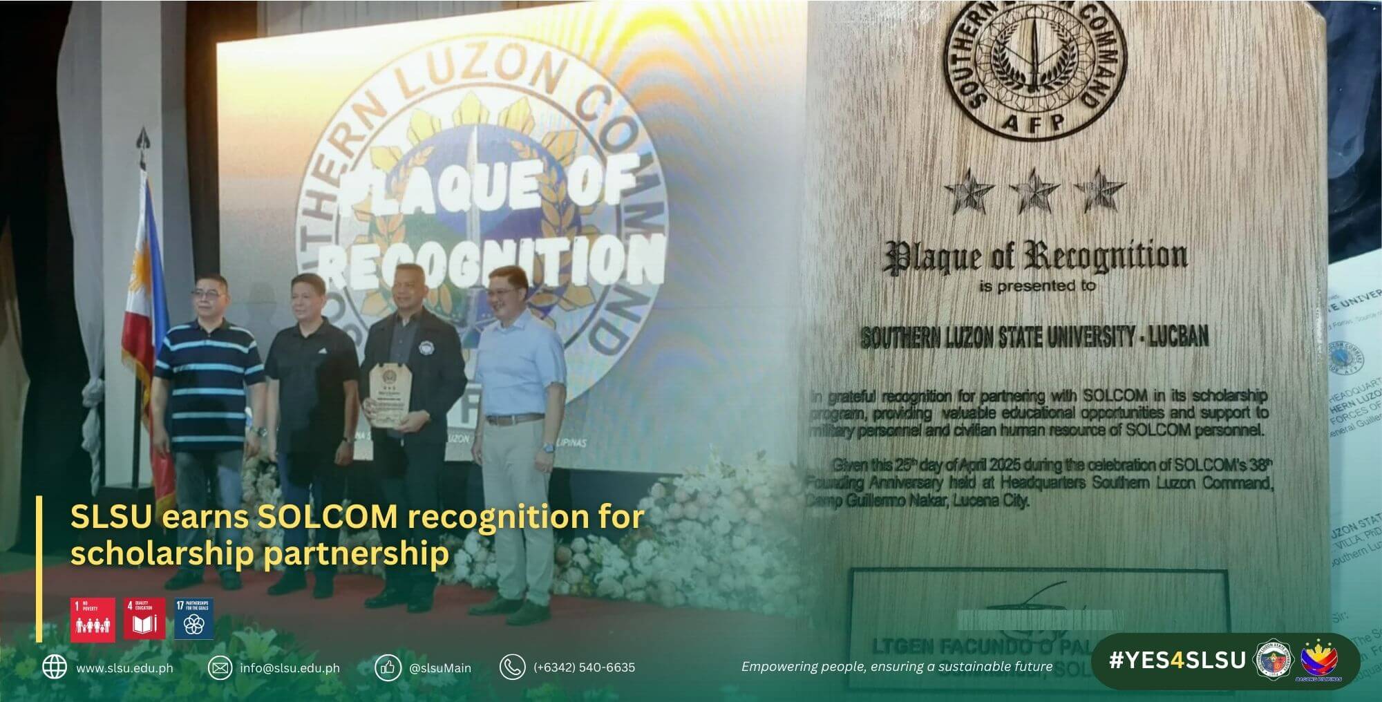 SLSU earns SOLCOM recognition for scholarship partnership | Southern ...