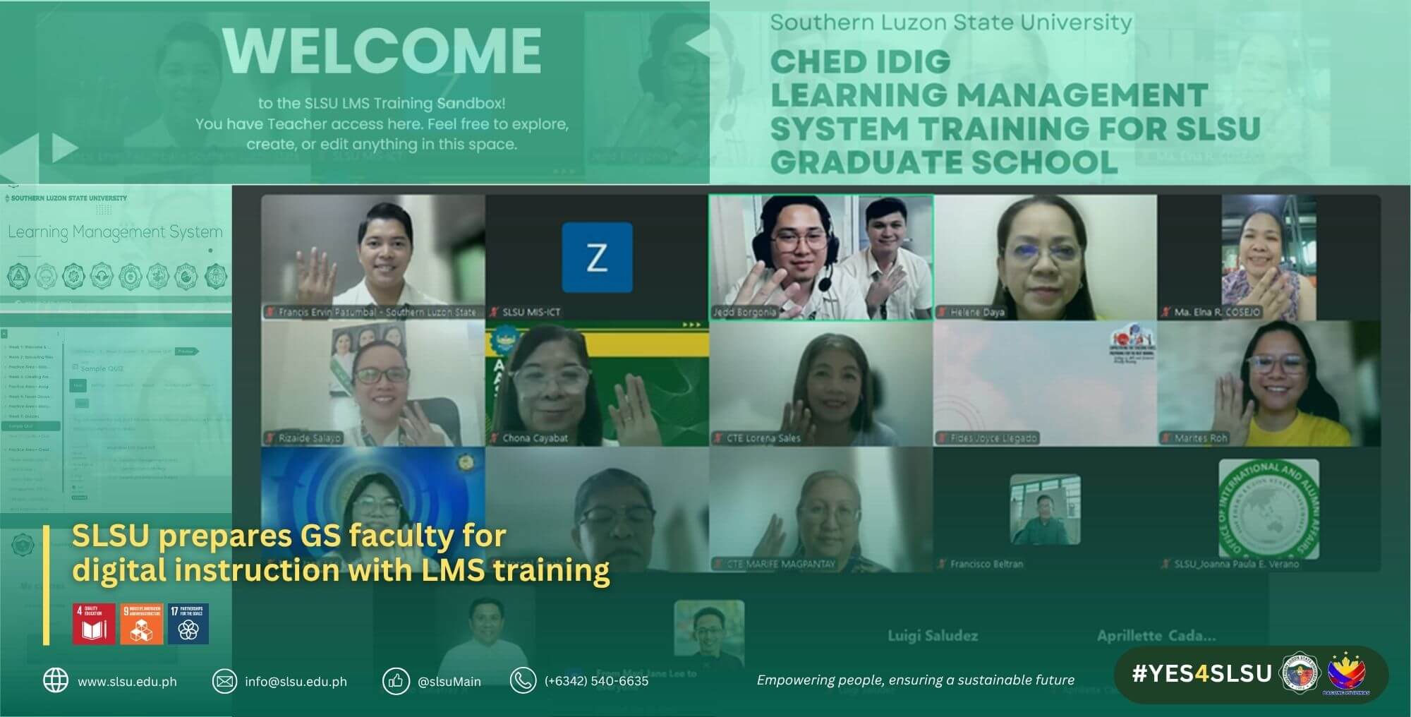 SLSU prepares GS faculty for digital instruction with LMS training ...